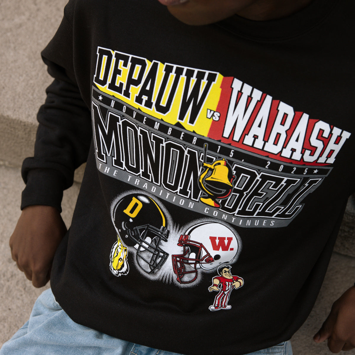 Monon Bell 2025 Crew | Black – DePauw University Campus Store